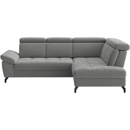 Sit & More Ecksofa SIT & MORE, B:254cm H:84cm T:197cmanthrazit, 100% Polyester, Wohnzimmer, Sofas, "Vanity; L-Form, B. 254 cm", Inkl.Sitz-,Kopf-und