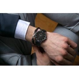 PHILIPP BLANC Herren Quarzuhr "PA6-S070S", schwarz, Armbanduhren