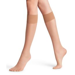 Falke Damen Kniestr&uuml;mpfe "Pure Matt", Gr. 35, beige, Obermaterial: 92% Polyamid PA. 8% Elasthan EL., matt, Socken
