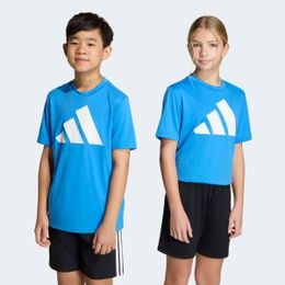 Jungen T-Shirt "TRAIN ESSENTIALS BIG LOGO", blau, Gr. 140, adidas Sportswear, Obermaterial: 100% Polyester, Shirts