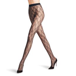 Falke Damen Feinstrumpfhose "New Boheme", Gr. SM, blau, Obermaterial: 94% Polyamid PA. 6% Elasthan EL., Strumpfhosen