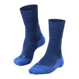 Falke Damen Socken "TK1 Adventure Wool", Gr. 42, blau, Obermaterial: 70% Schurwolle WV. 30% Polyamid PA., Socken