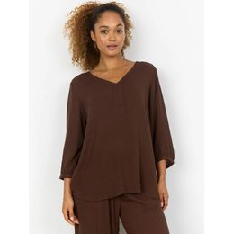 soyaconcept Damen Blusentop "Soya Concept Shirt SC-RUTH TOP 1", braun, Gr. S, Obermaterial: 100% Viskose, Blusen