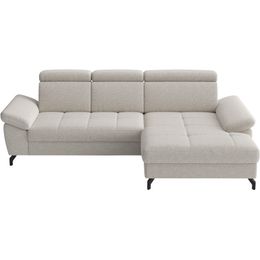 Sit & More Ecksofa SIT & MORE, B:264cm H:84cm T:181cm, beige, 100% Polyester, Wohnzimmer, Sofas, "Vanity, L-Form, B: 264 cm", Inkl.Sitz-,Kopf-und