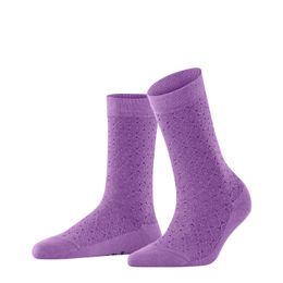 Falke Damen Socken "Tactile Dot", Gr. 37, lila, Obermaterial: 73% Baumwolle CO(Bio). 18% Wolle WO. 6% Polyamid PA. 3% Elasthan EL., Socken