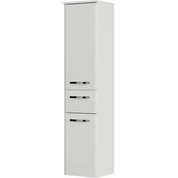 Midischrank SAPHIR, B:30cm H:141cm T:33cm, wei&szlig;, Badezimmer, Schr&auml;nke, "Quickset 326, mit 2 T&uuml;ren und 1 Auszug, 30cm breit"