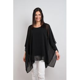 Seidel Moden Damen Blusenponcho, schwarz, Basic, Gr. 36, unifarben, Web, Obermaterial: 100% Polyester. Futter: 95% Viskose, 5% Elasthan, Blusen,
