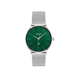 Hugo Herren Quarzuhr "STYLE", gr&uuml;n, Armbanduhren, Armbanduhr, Damenuhr, Herrenuhr, Edelstahlarmband, analog