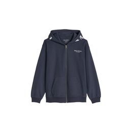 Marc O'Polo MARC O'POLO Kinder Outdoorjacke "aus softem Bio-Baumwoll-Sweat", blau, Gr. 140, unifarben, Obermaterial: 100% Baumwolle, Jacken