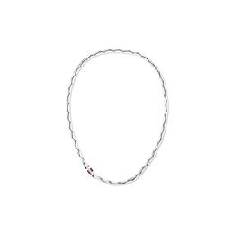 Tommy Hilfiger Herren Gliederkette "MEN'S CHAIN", Edelstahl, L: 51 B: 6mm, silber, Edelstahl, B:6mm, Halsketten, Emaille