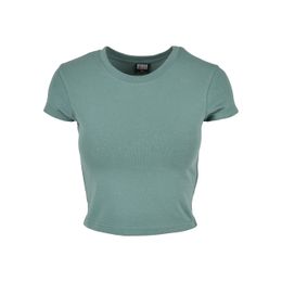 Urban Classics Damen T-Shirt "Urban Classics Damen Ladies Stretch Jersey Cropped Tee", gr&uuml;n, Gr. XXL, unifarben, 95% Baumwolle, 5% Elasthan, Shirts