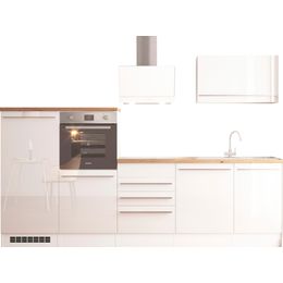 K&uuml;che respekta, B:290cm H:200cm T:60cm, wei&szlig;, Komplettk&uuml;chen-Sets, "Gabriel", wechselseitig aufbaubar, als Doppelblock stellbar