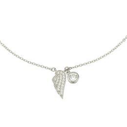 Firetti Damen Kette mit Anh&auml;nger "Schmuck Geschenk Silber 925 Halsschmuck Anh&auml;nger Fl&uuml;gel", Silber 925 (Sterlingsilber), L: 45 B: 1,2mm, silber,