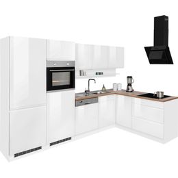 Winkelk&uuml;che KOCHSTATION, B:290cm H:200cm T:60cm, wei&szlig;, Komplettk&uuml;chen-Sets, "KS-Virginia,neu in verbesserter Ausf&uuml;hrung", Stellbreite 290/190 cm cm,