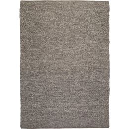 Wollteppich Kayoom, B:120cm H:13mm L:170cm, grau, Wolle, Wohnzimmer, Teppiche, "Kvell 875", Kurzflor, Handgewebt, Modernes Muster, Uni, Wolle