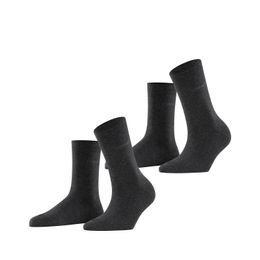 Esprit Damen Socken "Uni", Gr. 35anthrazit melange, Baumwollmischung, unifarben, Socken, aus elastischem Material, atmungsaktiv, weich, hautfreundlich