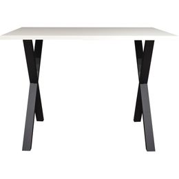 M&auml;usbacher Tresentisch M&Auml;USBACHER, B:140cm H:109cm T:70cm, schwarz-wei&szlig;, Tische, "Bartresentisch Metall", Bartresentisch Metallgestell, H&ouml;he 109 cm
