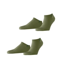 Burlington Herren Sneakersocken "Everyday 2-Pack", Gr. 40, gr&uuml;n, Obermaterial: 72% Baumwolle CO. 25% Polyamid PA. 3% Elasthan EL., glatt, Socken