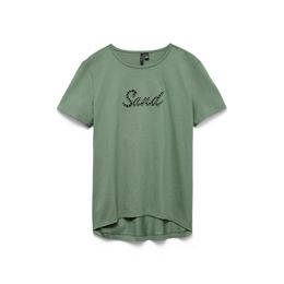V&eacute;ro Moda VERO MODA Damen Kurzarmshirt "VMMIRANDA SIF SS TOP BOX JRS"laurel wreath detail:sand, Gr. L, Jersey, Obermaterial: 100% Baumwolle, Shirts, Baumwolle,