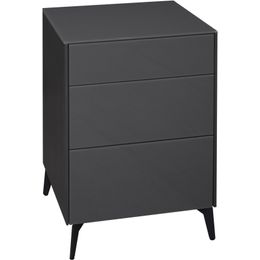 M&auml;usbacher Kommode M&Auml;USBACHER, grau, Schlafzimmer, Sideboards, "Imola", M&auml;usbacher Kommode mit Glasfront und Glasoberplatte