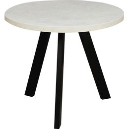 M&auml;usbacher Couchtisch M&Auml;USBACHER, H:50,5cm, wei&szlig;, Wohnzimmer, Tische, "Couchtisch rund", Couchtisch rund Durchmesser 60cm, Metallgestell