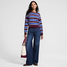 LANDS' END Mid Waist Baggy Jeans aus Baumwolle, Damen, size: regular, Blau, Baumwolle, by Lands' End