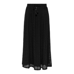 Only Damen Maxirock "ONLDANA TASSEL LONG SKIRT JRS"schwarz, Gr. S, unifarben, Jersey, Obermaterial: 80% Polyester, 20% Baumwolle, R&ouml;cke, Materialmix