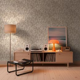 Livingwalls LIVING WALLS Vliestapete "Vibes & Styles Daniel &ndash; Urban Lines Vliestapete", B/L: 0,53m x 10,05m, Rollen: 1, grau, Wohnzimmer, Tapeten, Moderne