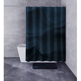 Duschvorhang Kleine Wolke, B:180cm H:200cm, blau, Polyester, Duschvorh&auml;nge, "Mystic"