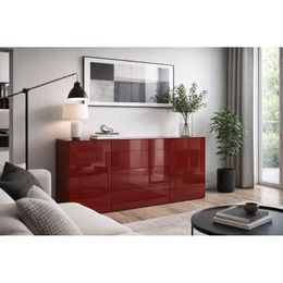 M&auml;usbacher Kommode Kommode BHT 179/89/42 cm, Push to open, Front+Oberplatte=Glas B/H/T: 179cm x 89cm x 42cm, 3 Stk., 2 Stk.