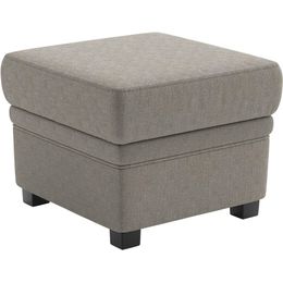 Sit & More Polsterhocker SIT & MORE, B:58cm H:45cm T:58cmstone, 100% Polyester, Hocker, "Savona, B: 58 cm", individuell zu kombinieren