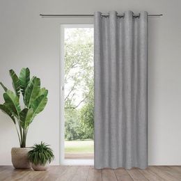 GERSTER Vorhang &raquo;Ranka&laquo; &Ouml;sen 1 Stk. tlg. Verdunkelnder &Ouml;senschal "Ranka" grau Wirkware, Polyester 245cm, &Ouml;sen, 140cm