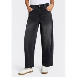 Herrlicher Damen Loose-fit-Jeans "Barrow Denim Black", schwarz, Gr. 33, Denim/Jeans, Obermaterial: 99% Baumwolle, 1% Elasthan, Jeans, aus leichtem