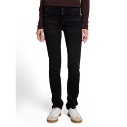 Tom Tailor Damen Straight-Jeans "LIVA Straight", schwarz, Gr. 27, unifarben, Denim/Jeans, Obermaterial: 92% Baumwolle, 6% Polyester, 2% Elasthan.