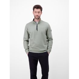Lerros Herren Sweatshirt "SELA", gr&uuml;n, Gr. L, unifarben, Sweatware, Obermaterial: 90% Baumwolle, 10% Polyester, Sweatshirts, mit Troyer-Rei&szlig;verschluss