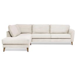 OTTO home Ecksofa &raquo;MARSEILLE 278/202 cm, L-Form, Ottom. rechts/links, verschiedene Bez&uuml;ge&laquo; Massivholzbeine Eiche, Landhausstil, Wellenunterfederung 