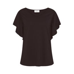 Cartoon Damen Kurzarmshirt "Damen mit V-Ausschnitt", schwarz, Gr. 36, Obermaterial: 50% Baumwolle, 50% Modal, Shirts