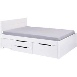 Inter Link Stauraumbett &raquo;Efetivo, inkl. Nachtkommode, Einzelbett, Doppelbett, Massivholz&laquo; Bett mit Stauraum, inkl. Lattenrost, 90/140/160/180x200 cm Liegefl&auml;che 