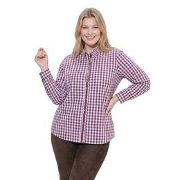 Ulla Popken Trachtenbluse in weinrot | Gr.: 62/64