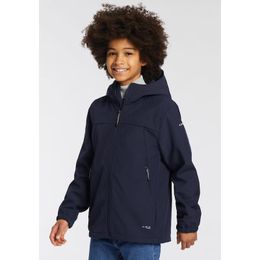 Icepeak Damen Softshelljacke &raquo;ICEPEAK KONAN JR&laquo; mit Kapuze mit Rei&szlig;verschlusstaschen, atmungsaktiv, schnell trocknend, winddicht blau 140 (134)