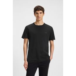 BOSS Orange Herren T-Shirt "Tegood Regular Fit", schwarz, Gr. L, unifarben, Single Jersey, Obermaterial: 100% Baumwolle, Shirts, 100% Baumwolle Logo