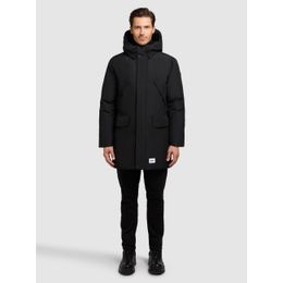 Khujo Herren Wintermantel "FIGARO", schwarz, Gr. L, unifarben, Web, 100% Polyester, M&auml;ntel