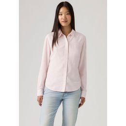 Levi's LEVI'S Damen Hemdbluse "The Classic", rosa, Gr. XS, Web, Obermaterial: 50% Viskose, 40% Baumwolle, 10% Leinen, Blusen, Kleine Logo-Stickerei auf der