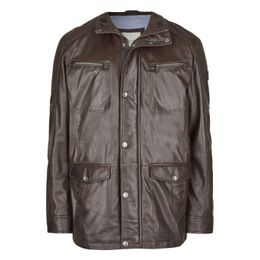 Bugatti Herren Lederjacke "BUDAVID", braun, Gr. 56, uni, Obermaterial: 100% Lammleder LEL. Futter: 100% Baumwolle CO. 100% Baumwolle CO., Jacken, mit