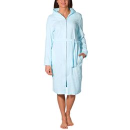 Damenbademantel AQUARTI, blau, Obermaterial: 40% Baumwolle CO. 40% Viskose CV. 20% Polyester PES., Hausm&auml;ntel, "Bademantel Aquarti Damen Bademantel