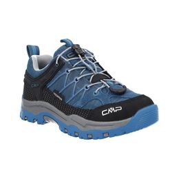 CMP Kinder Wanderschuh "KIDS RIGEL LOW WP TREKKING SHOES", Gr. 33, blau, Leder, Synthetik, Schuhe, wasserdicht