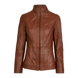 Bugatti Damen Lederjacke "BULady-141", braun, Gr. 38, uni, Obermaterial: 100% Lammleder LEL. Futter: 100% Polyester PES. 100% Polyester PES., Jacken,