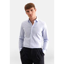 Seidensticker Herren Businesshemd "Schwarze Rose", blau, Gr. 43, unifarben, 100% Baumwolle, Hemden, X-Slim 1/1 Extra lang Kentkragen Uni