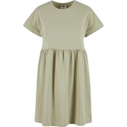 Urban Classics Damen A-Linien-Kleid "Urban Classics Damen Ladies Organic Empire Valance Tee Dress", beige, Gr. S, unifarben, 100% Baumwolle, Kleider