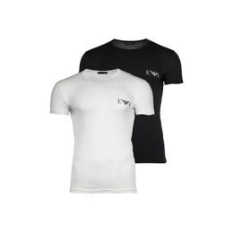 Emporio Armani Herren T-Shirt "T-Shirt BOLD MONOGRAM 2er Pack", bunt, Gr. XXL, Obermaterial: 95% Baumwolle CO. 5% Elasthan EL., Shirts